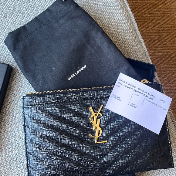 Yves Saint Laurent | Bags | Ysl Pouch Monogramme | Poshmark